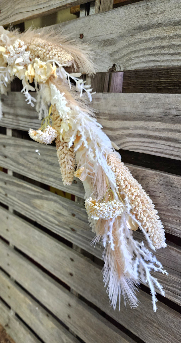 48" Bleached Wildflower Garland – Florist Wreath Supply