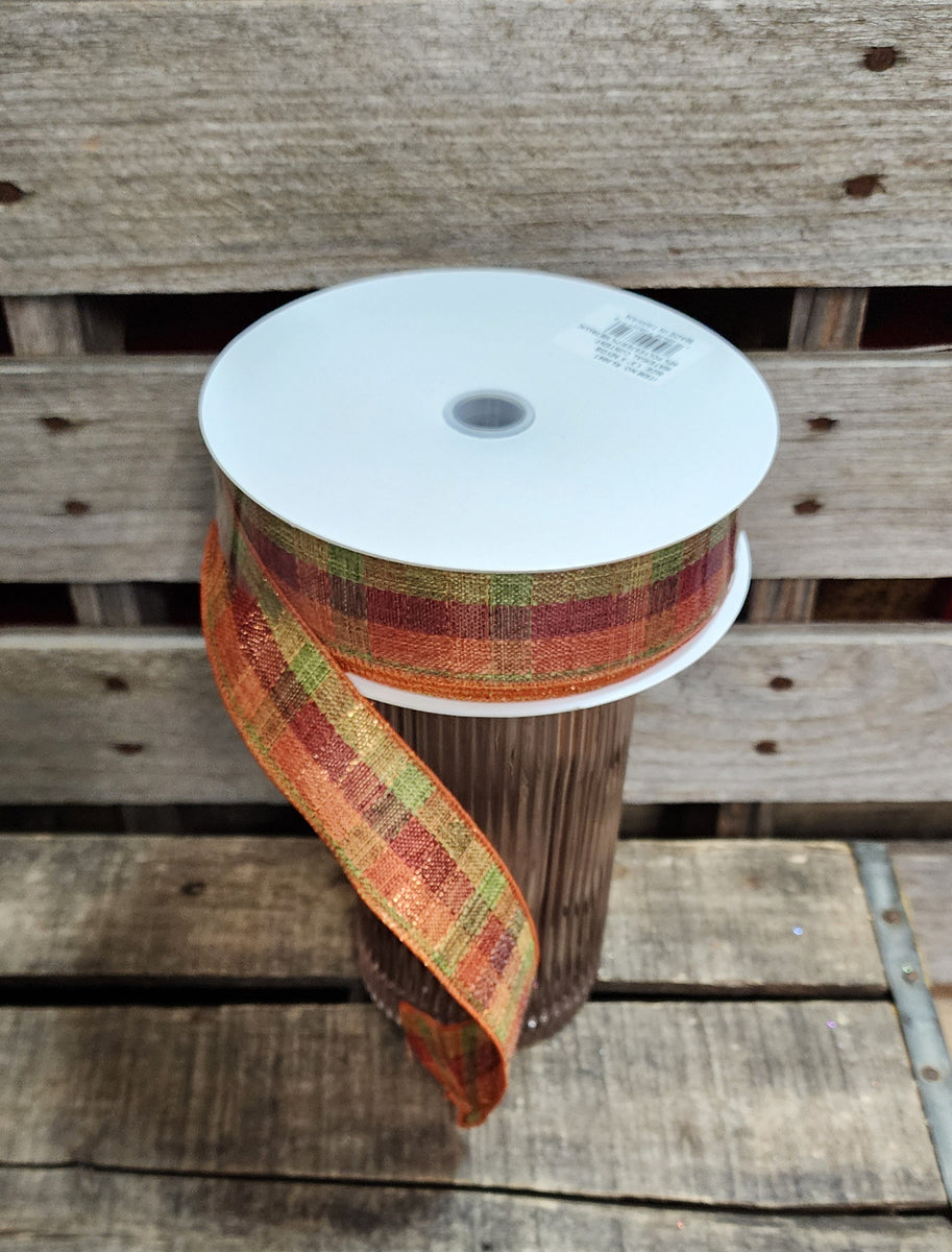 1.5" Fall Plaid Wired Ribbon 50yd Roll – Florist Wreath Supply