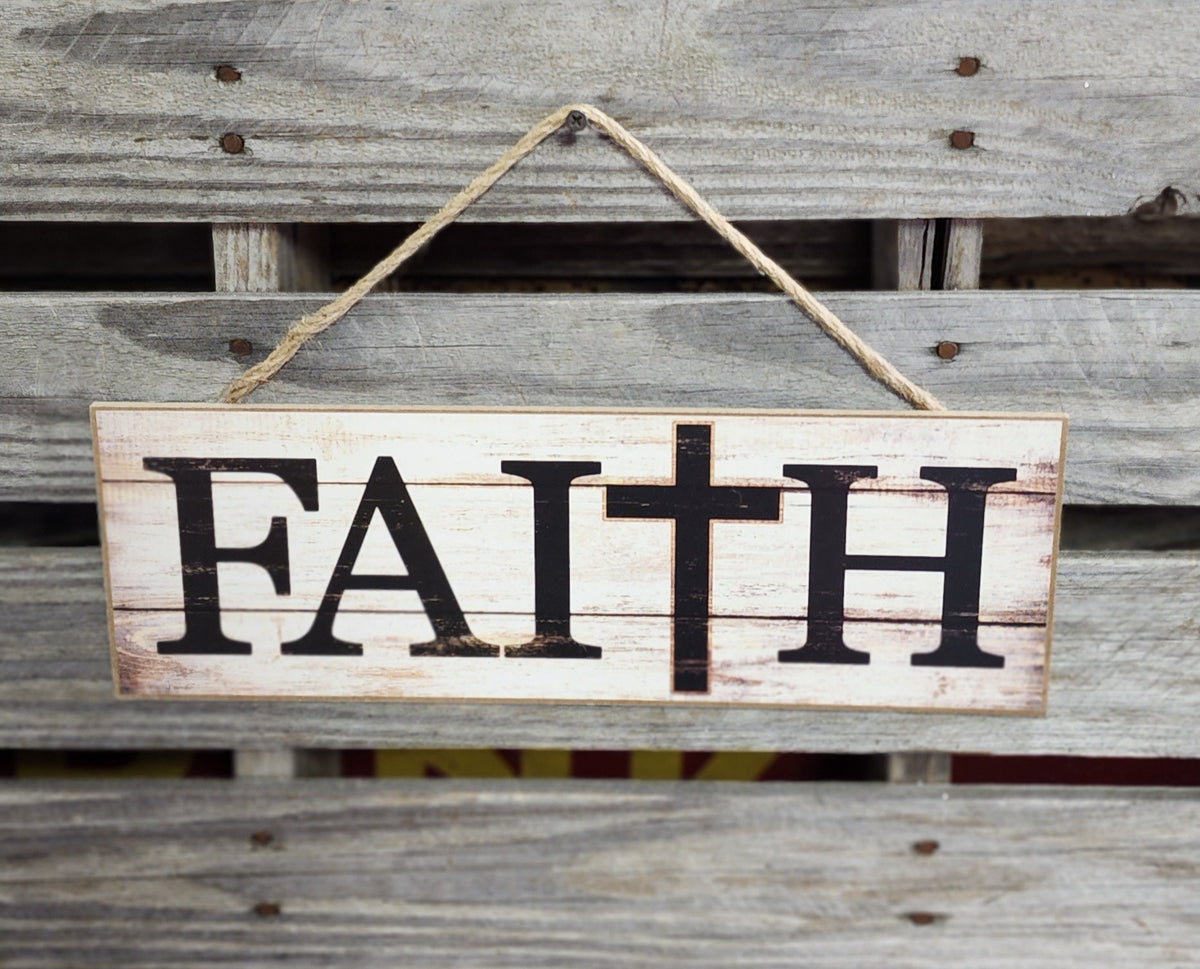 Wooden Faith Sign – Florist Wreath Supply