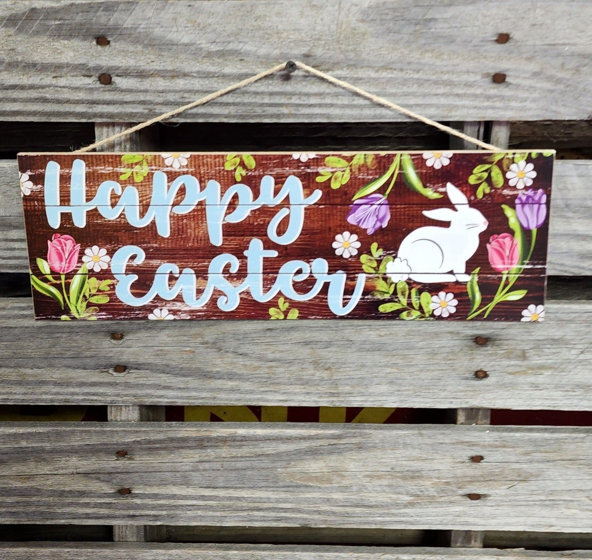 Wooden Happy Easter Sign – Florist Wreath Supply