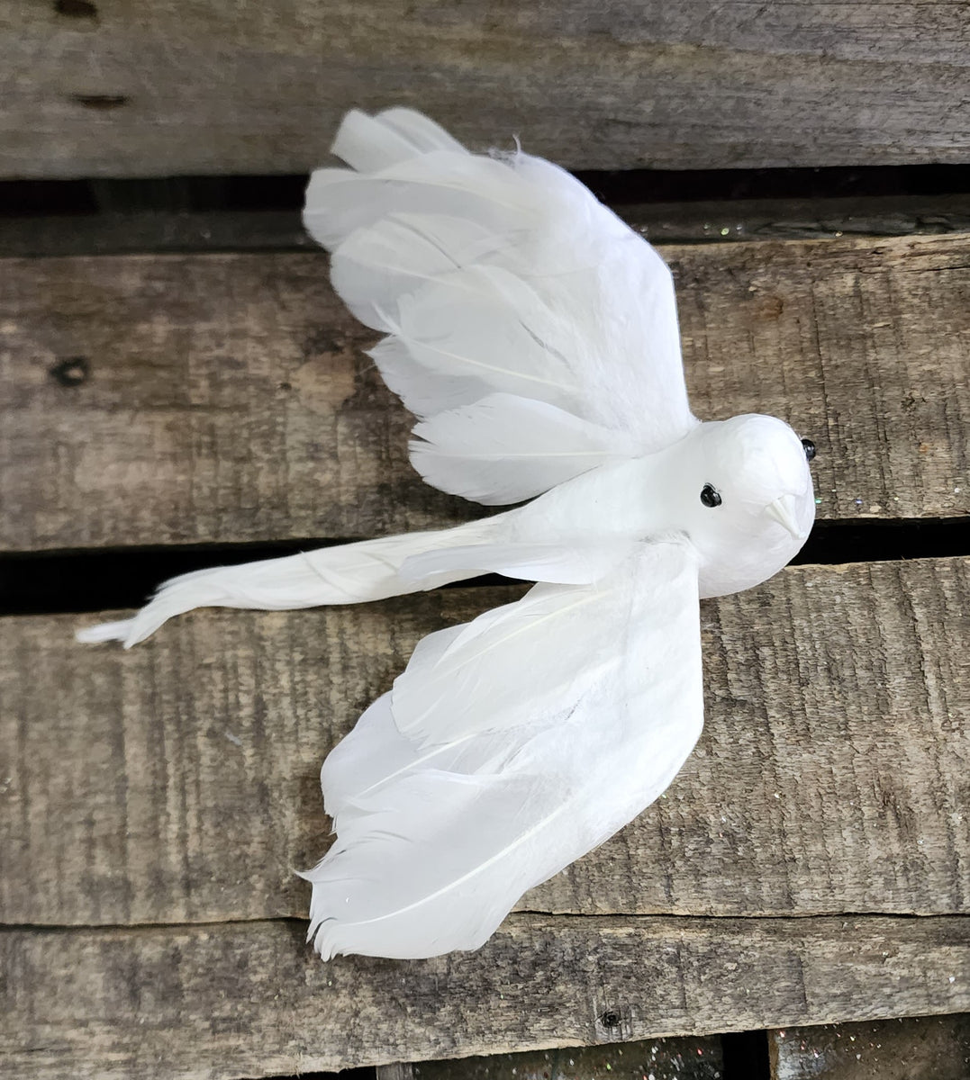 12 pcs - Large Artificial White Dove – Florist Wreath Supply